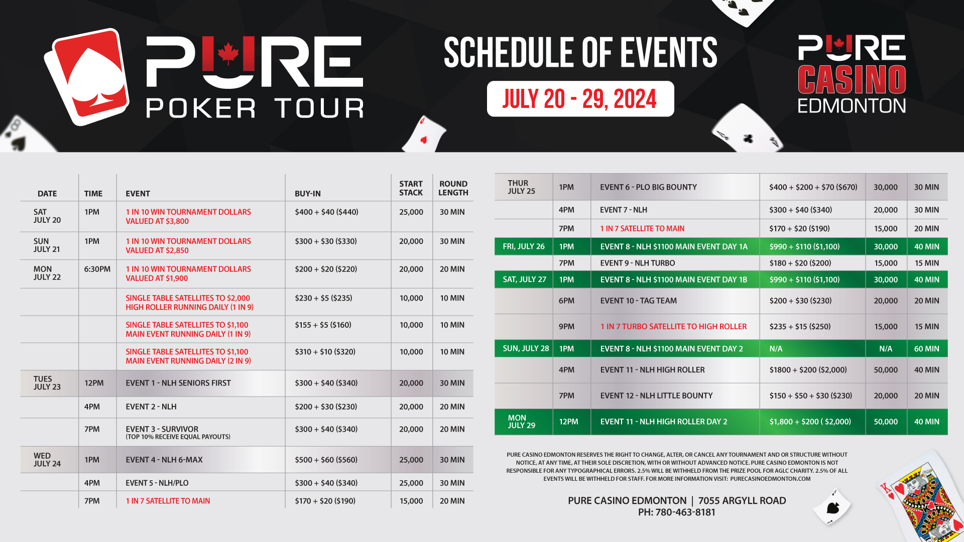 2024 PPT Series #3 - Pure Poker Tour | MainEventTravel.com